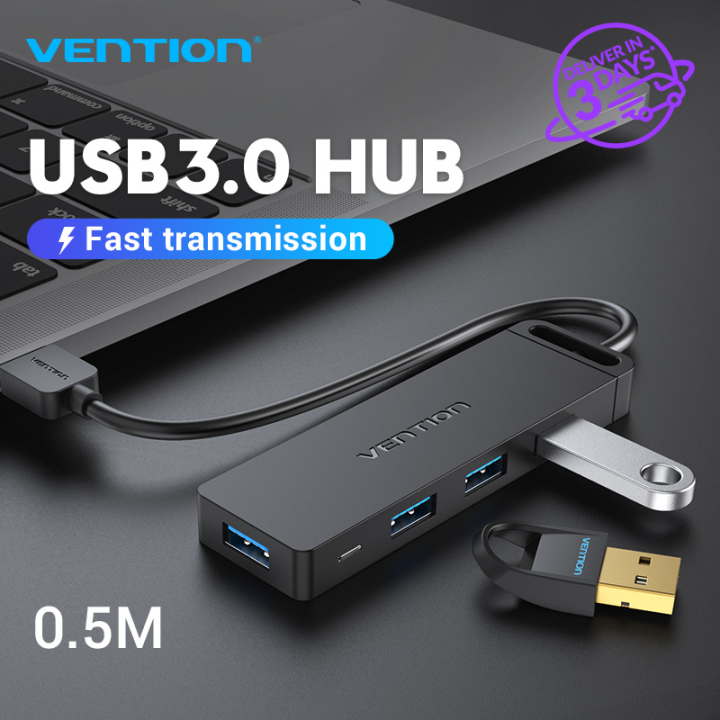 Vention USB Extension HUB 4 Ports USB 3.0 Adapter with Power Supply ...