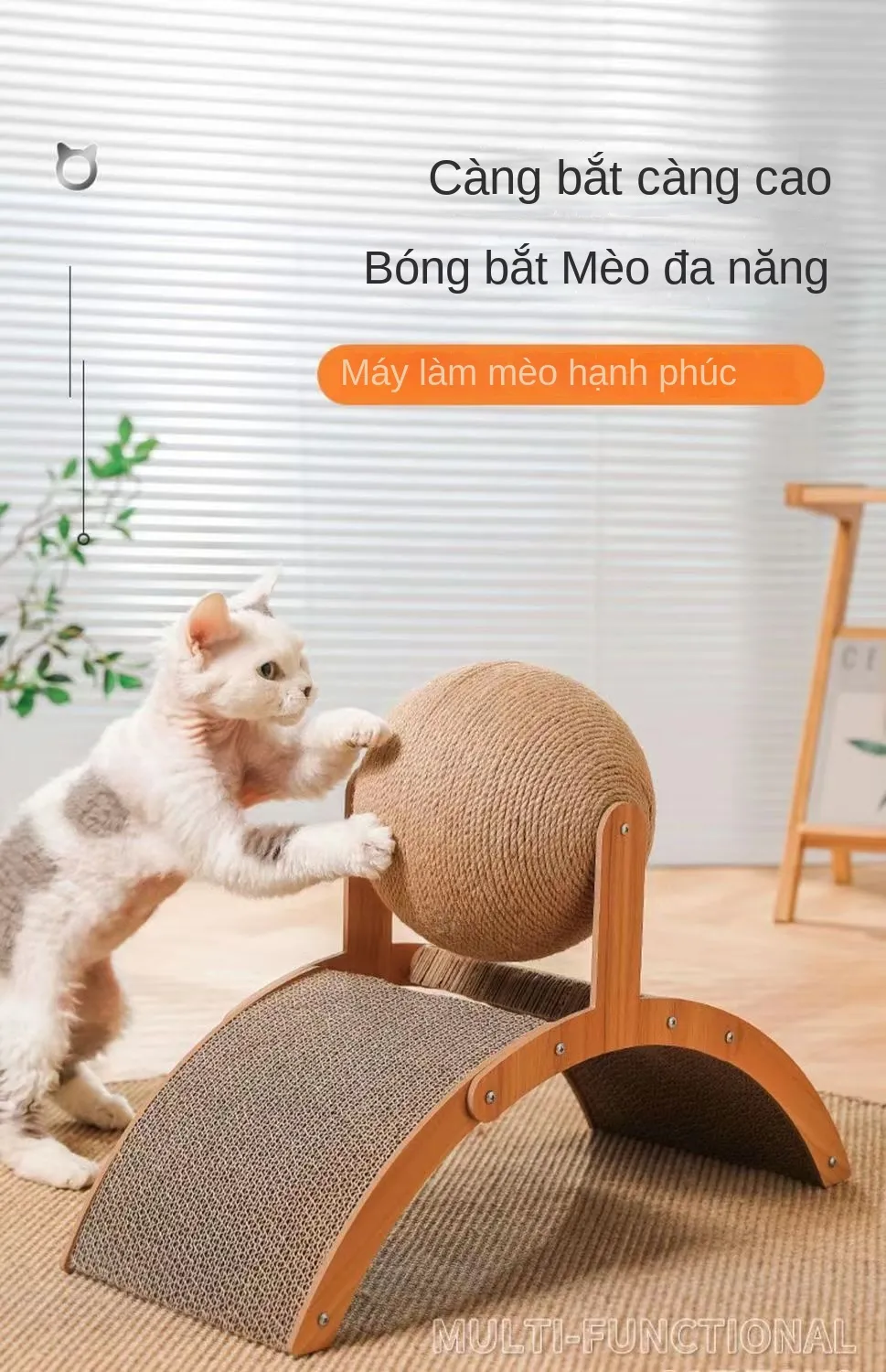 Ferris bánh xe mèo cào bóng mèo thẳng đứng, chống mài mòn và không bị ...