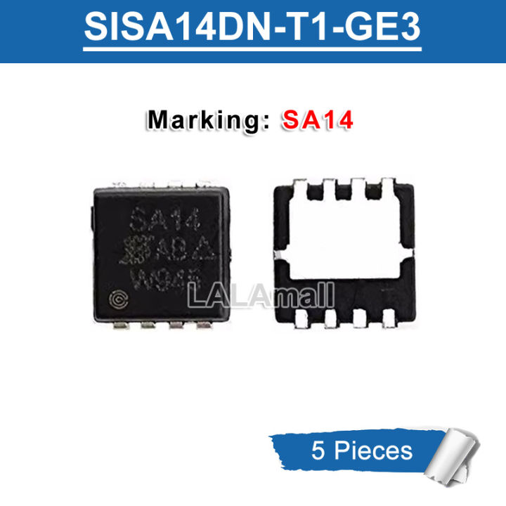 SA14ทำเครื่องหมาย SISA14DN-T1-GE3 SISA14DN 5ชิ้น PowerPAK 1212-8 SMD N ...