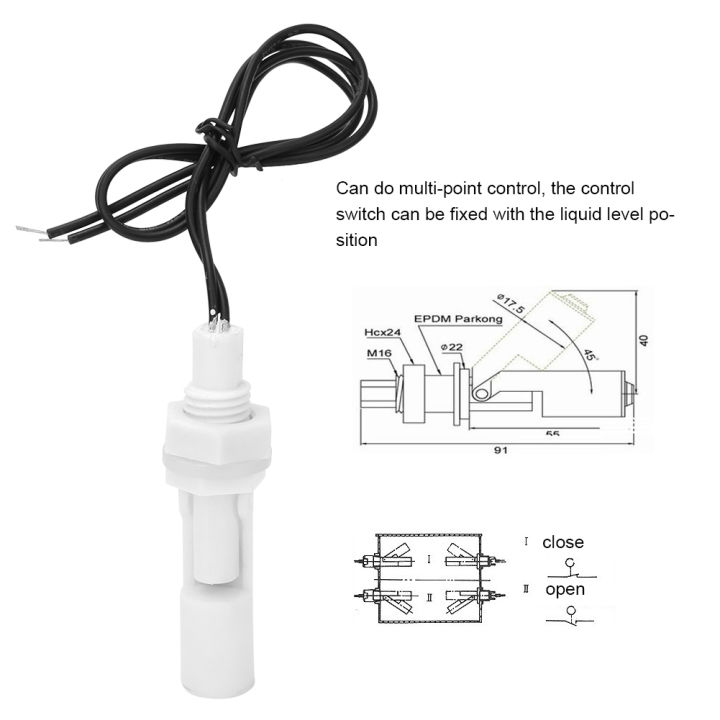 Liquid Float Switches Water Level Sensor Switch PP Plastic for Solar ...