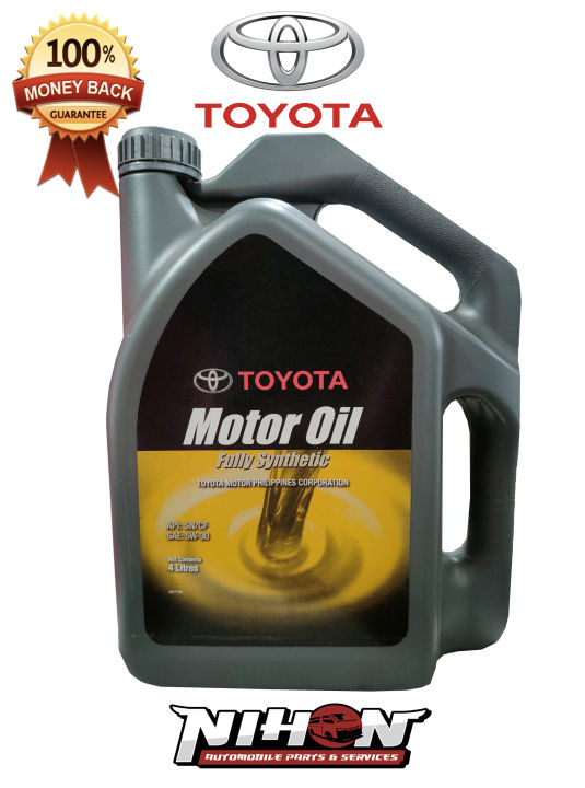 Genuine Toyota Fully Synthetic 5W30 Gasoline & Diesel Engine Oil 08880-83861 ( 4 Liters ...
