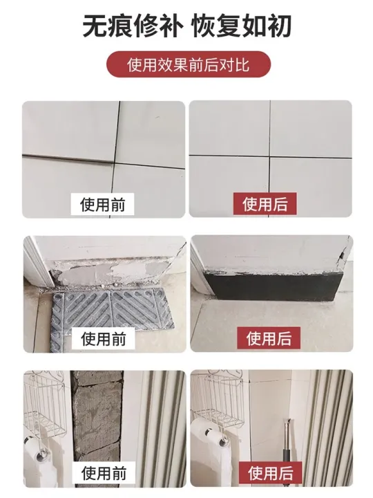 Infiltration repair with special glue for hollowing ceramic tiles ...