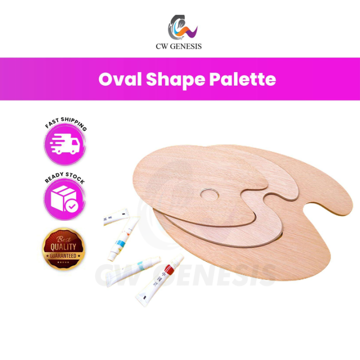 【CW】Oval Shape Palettes Painting Palette Watercolour Palette Palette ...