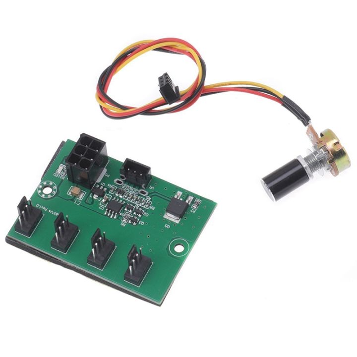 (MFPG) Computer Case DC12V Miner Fan Speed Controller 4-Channel Fan Hub ...