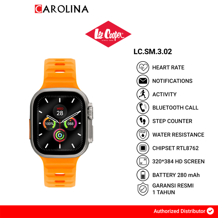 Jam Tangan Unisex LEE COOPER Smartwatch LC.SM.3.02 Digital Dial Orange ...