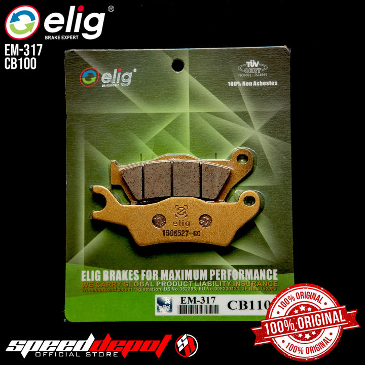 ELIG BRAKE PAD EM-317 for CB110 * Speed Depot | Lazada PH