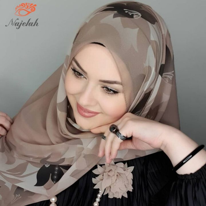 Islamic Chiffon Long Hijab Abaya Hijabs For Woman Abayas Jersey Turban