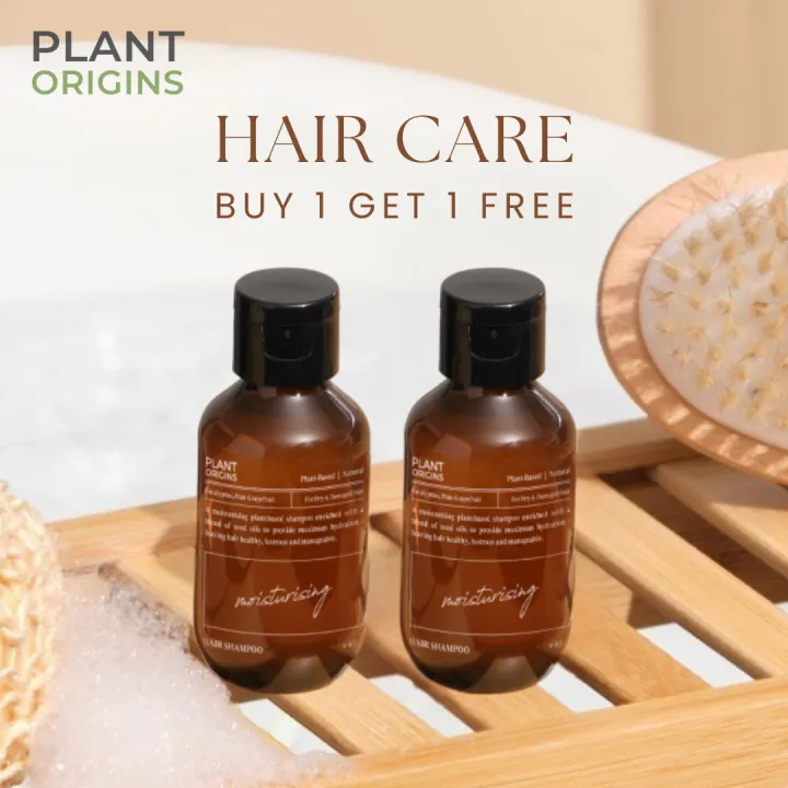 [BUY 1 FREE 1] Plant Origins Moisturising Hair Shampoo Duo Bundle (60ml ...