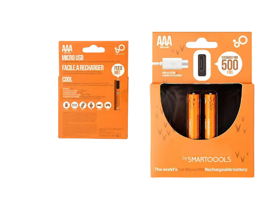 Smartoools 1.5V Double A Lithium ion Type C AA AAA Triple A li ion ...