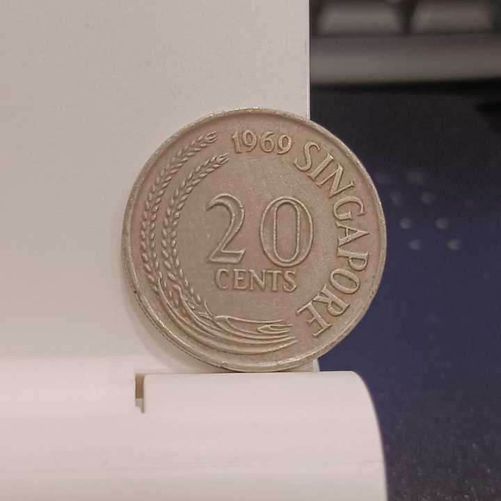 Original Old Singapore SGD 20 Cents Dollar Coins Year 1969 | Lazada