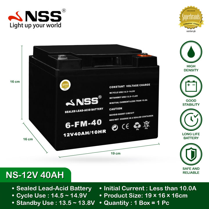 NSS Solar Battery 100AH 65AH 40AH 20AH 12AH Original Compatible ...