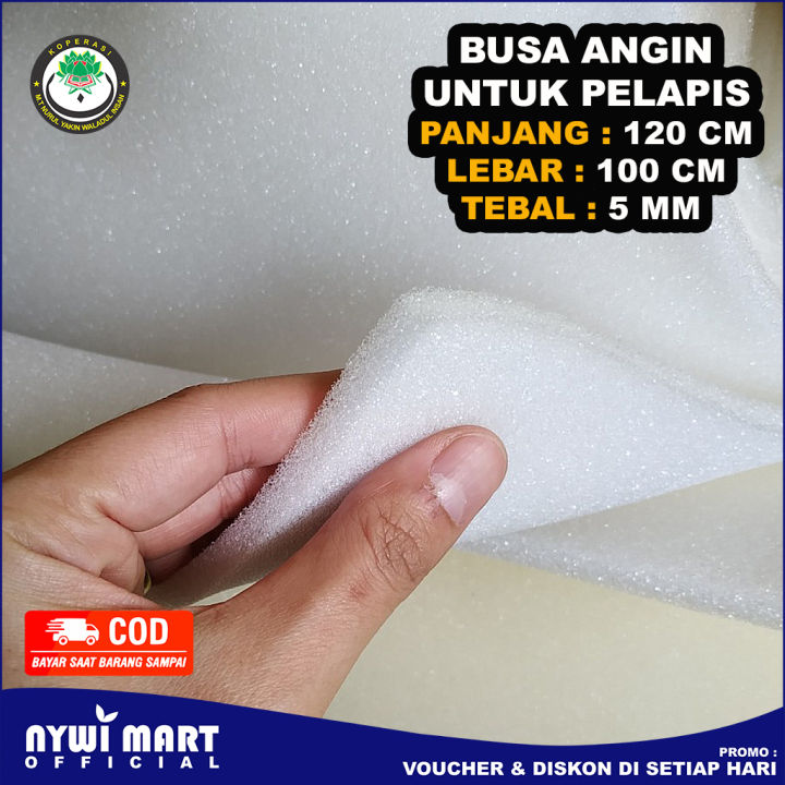 TERMURAH Busa Angin Tebal 5mm Ukuran 120x100cm / Busa Pelapis Murni ...