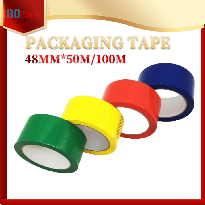 Colored Packaging Tape 48mm x 50/100M Colored Adhesive Packaging Tape ...