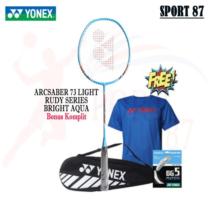 Raket Badminton Yonex Arcsaber 73 Light Rudy Series Bright Aqua Bonus ...