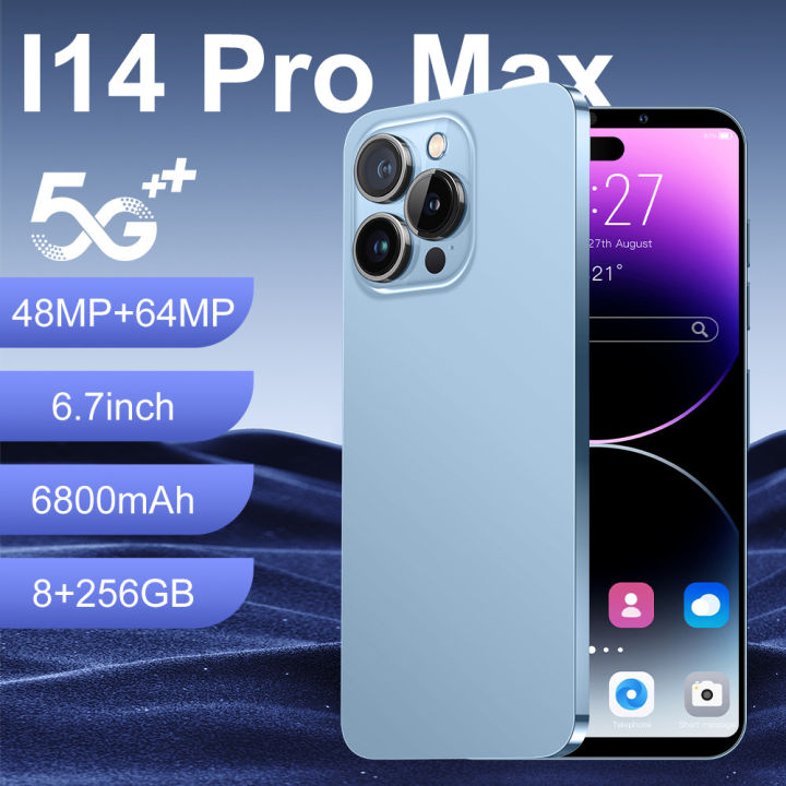 ใหม่ Android Ip14pro สูงสุดโทรศัพท์ 8 + 128 คู่ซิมการ์ดเกม eSports 6 + 256GB หน่วยความจำเต็ม ...