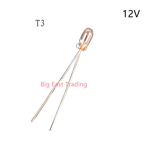 10pcs T3 12V Car Dashboard Light Halogen Bulb Lamp Car Stereo Audio ...