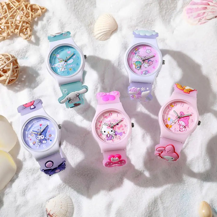 【sanheZ】Sanrio Hello Kitty Wrist Watch Anime My Melody Cinnamoroll ...