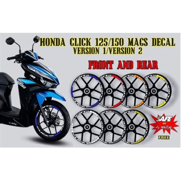 BIG SALE ☑ Honda Click 125/150 Mags Decal v1 v2 | Lazada PH
