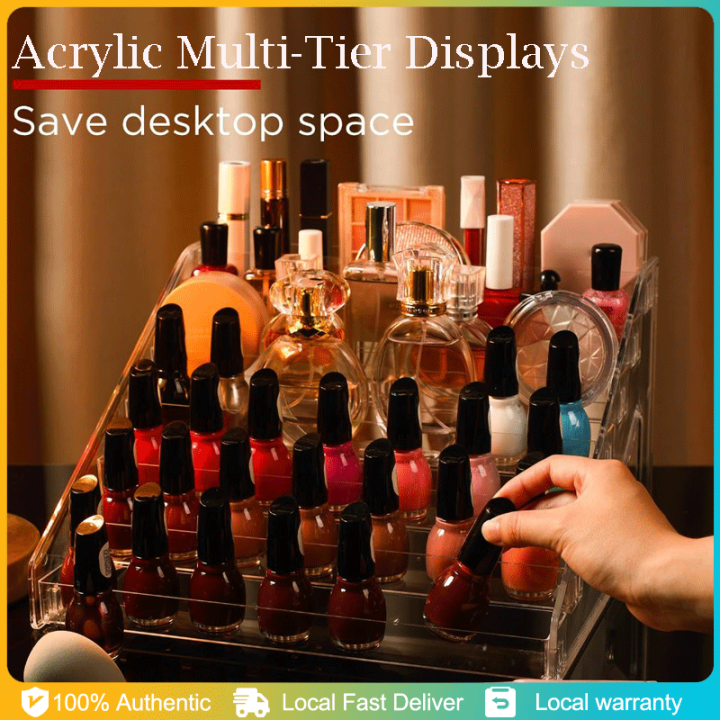 Nail Polish Ladder transparent cosmetic storage box ladder nail polish ...