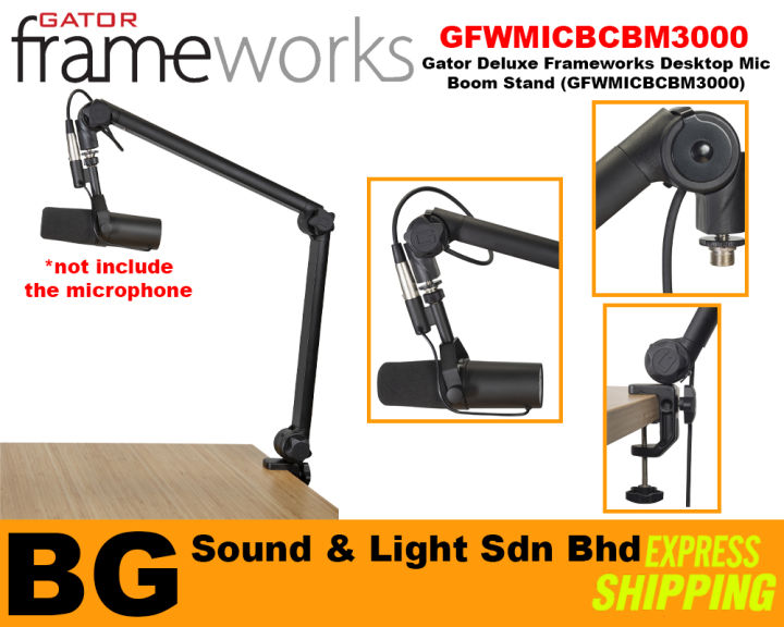 [SHIP OUT EVERYDAY] Gator Deluxe Frameworks Desktop Mic Boom Stand ...