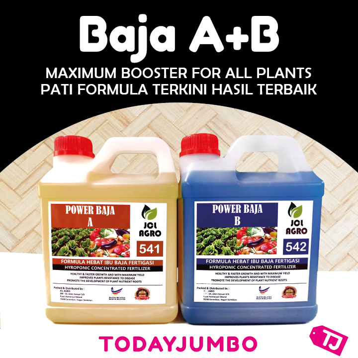 Baja AB 4 litres (Hydroponics Booster/Fertilizer) 🔥 (2 litres A + 2 ...