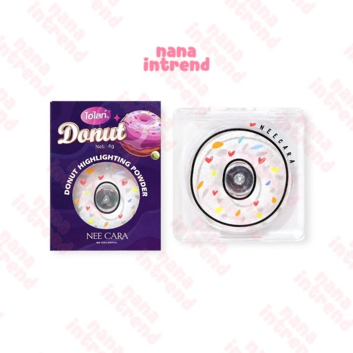 N336 Nee Cara Donut Highlighting Powder นีคาร่า โดนัท ไฮไลท์ติ้ง พาว ...