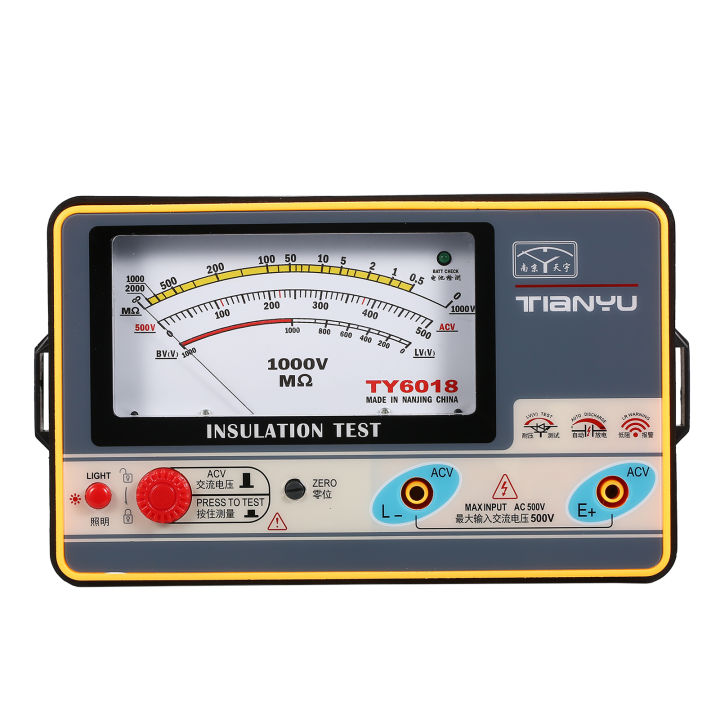 Insulation Resistance Meter Digital Ohmmeter Megger Handheld Insulation ...