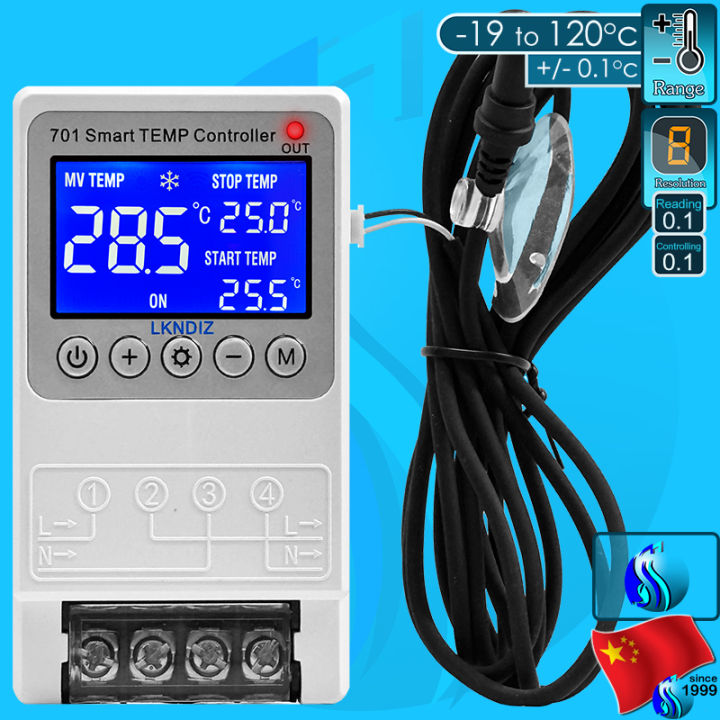 🐟 SeaSun LKNDIZ Smart Temp Controller 701 / STC-8080A+ เครื่องควบคุมอุณหภูมิ thermometer ...