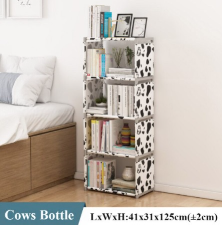 SWEET Book Shelf 4 Layer DIY Book Shelf 4 Layer Storage Rack BOOKCASES ...