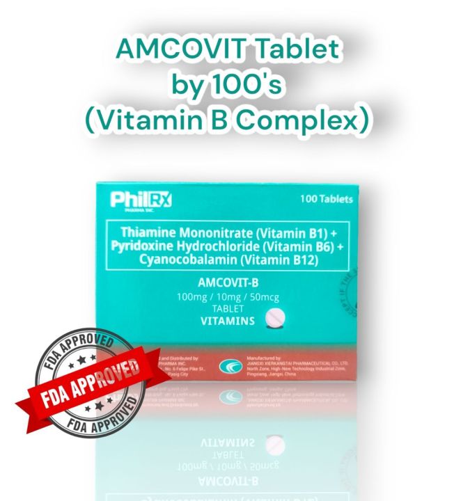 AMCOVIT Vitamin B Complex TABLET 100mg (with NO BOX) | Lazada PH