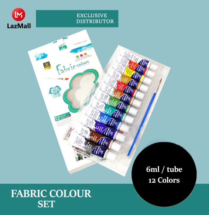 Fabric Paint Colour Set 10x6ml | Lazada PH