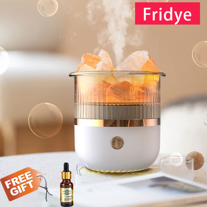 Himalayan Salt Lamp Essential Oil Diffuser with LED Light Home ...