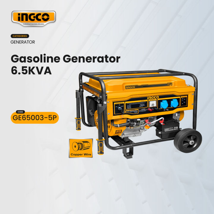 INGCO GE65003-5P Industrial Gasoline Generator 6.5KVA 25L IPT | Lazada PH