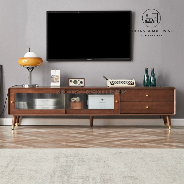 ABIGAEL Solid Wood TV Console ll [ETA 4-9 WEEKS] | Lazada Singapore