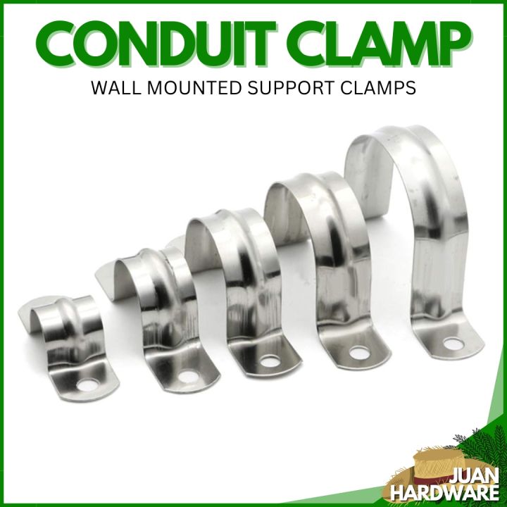 Conduit Clamp PVC Clamp Heavy Duty PVC PPR Pipe Metal Clamp (2 Holes ...