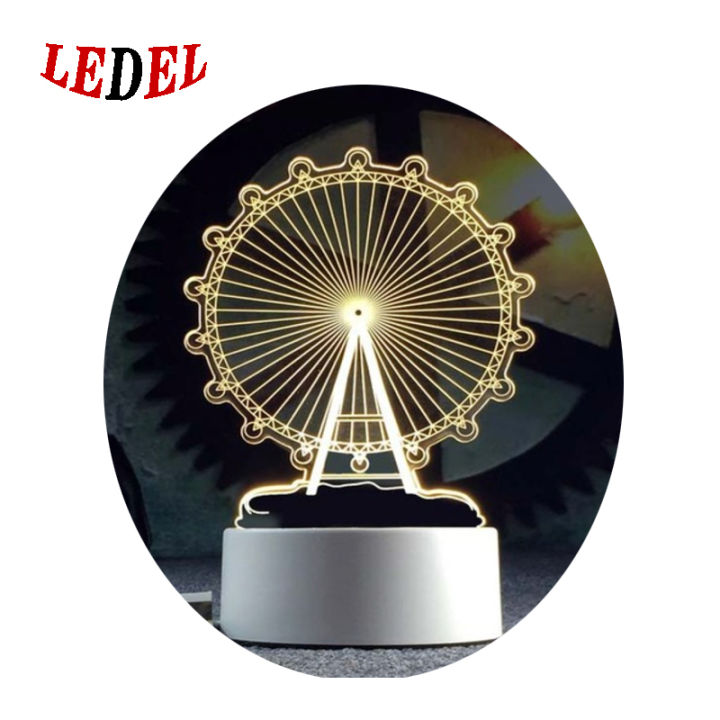 LAMPU HIAS LED MOTIF 3D TRANSPARAN / LAMPU TIDUR LED 3D TRANSPARAN ...