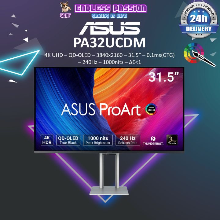 ASUS ProArt Display PA32UCDM 4K UHD QD-OLED Professional Monitor ...