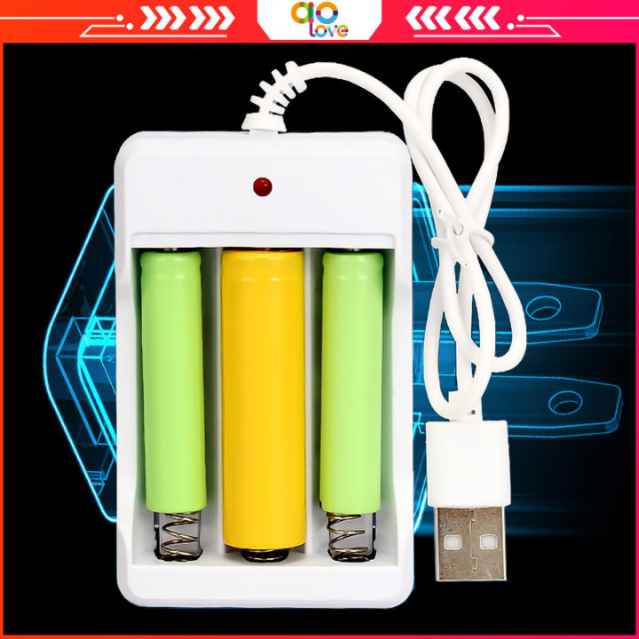 💗 Original 3 Port Battery Charger And 3pcs AA & AAA Rechargeable ...