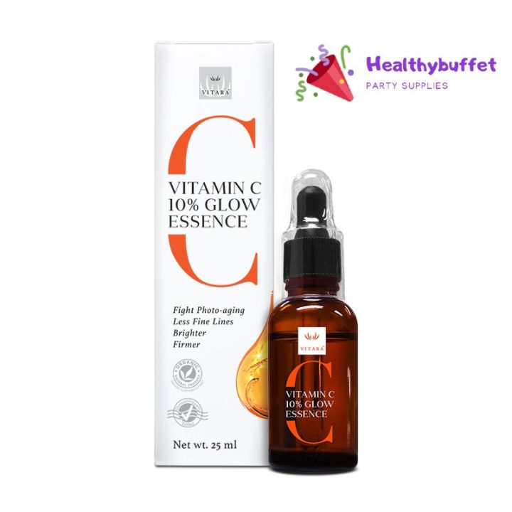 Vitara vitamin C 10% glow essence 25ml ไวทาร่า ไวตามินซี วิตามินซี เอสเซนส์ เซรั่มบำรุงผิว ...