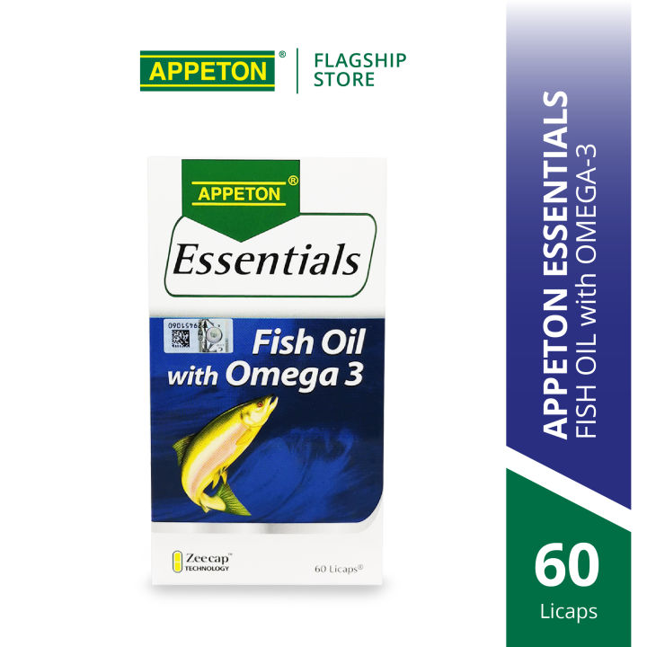 APPETON Essentials Fish Oil with Omega-3 (60's) for Heart Health, Blood ...
