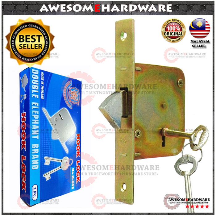 DOUBLE ELEPHANT H-002 GRILLE HOOK LOCK SLIDING LOCK H200 TO REPLACE ...