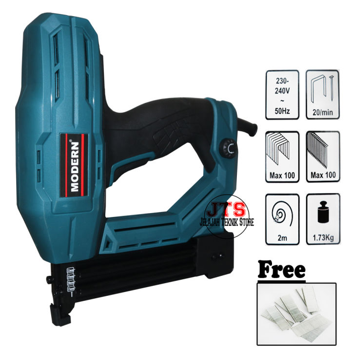 (VARIAN MERK) MODERN Alat Tembak Paku Staples Listrik Mod.M-30F/U Air ...