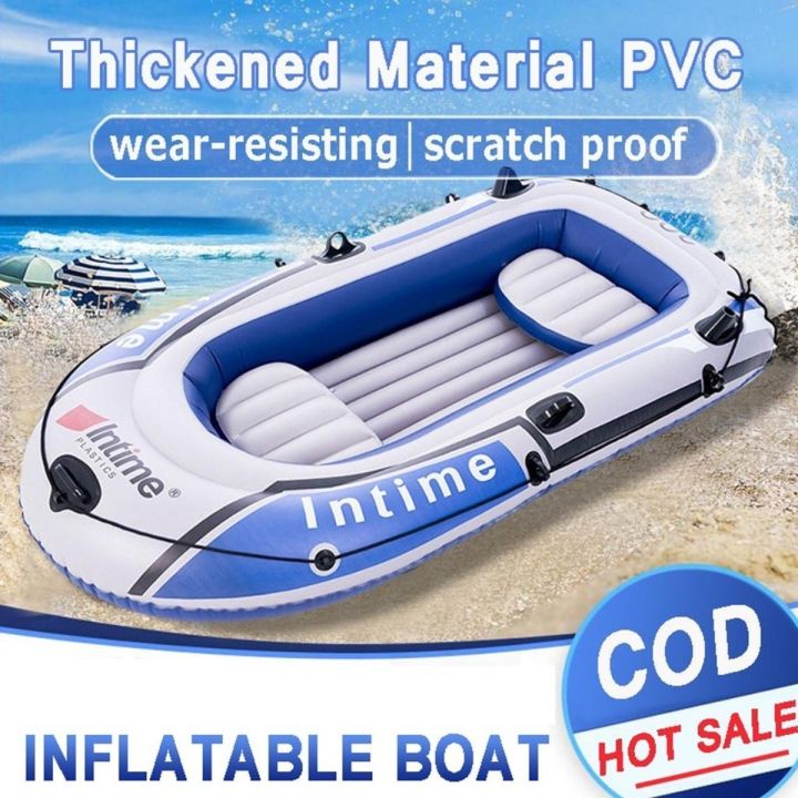 Inflatable Boat PVC Rubber Inflatable Boat Thick Portable Kayak Fishing ...