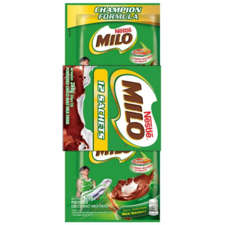 Milo Activ-Go Choco Malt Powdered Milk Drink 24g x 12s | Lazada PH
