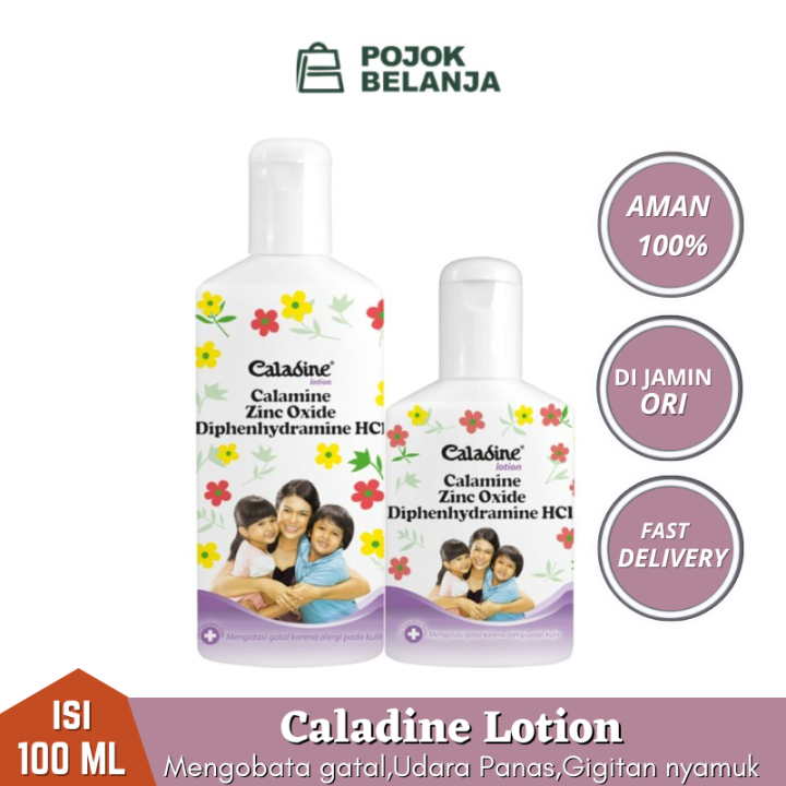 Caladine lotion Calamine Zinc Oxide Diphenhydramine HCI 60ml / 95ml Obat Gatal Cair ...