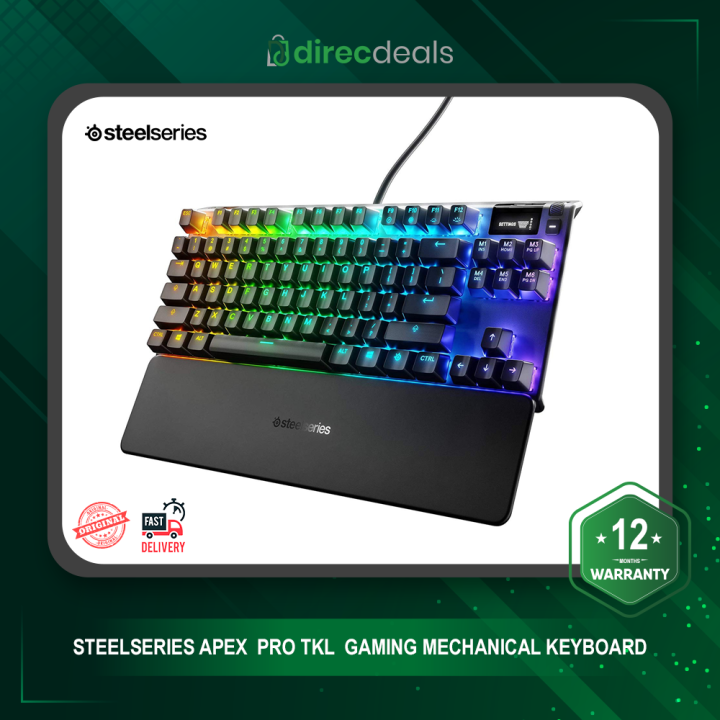 Steel Series Apex Pro TKL Mechanical Gaming Keyboard OLED Smart Display ...