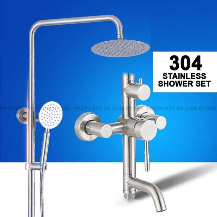 SUS 304 Stainless Shower Set Mixer Faucet Matte Design (LT-8301)-ᴅɢᴍ ...