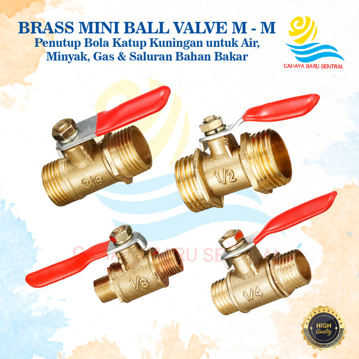 Stop Kran BallValve Kuningan 1/2 - 3/8 inch M-M DRAT | Lazada Indonesia