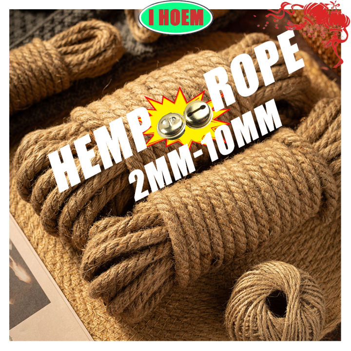 DIY handmade twine diameter 1 2 4 6 8 10mm jute rope, brown rope ...