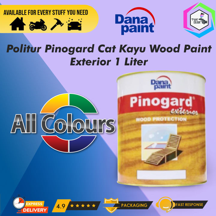 Politur Pinogard Cat Kayu Wood Paint Exterior 1 Liter - ALL COLOUR ...